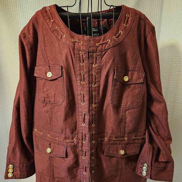 Catherines | Jackets & Coats | Catherines Added Dimension Cranberry ...